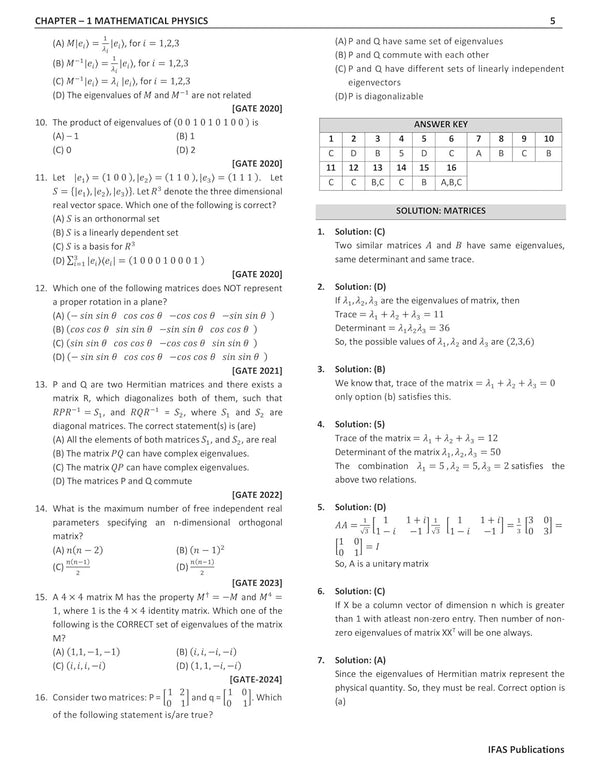 GATE Physics PYQ Book - Previous Year Solved Papers 2026 (2011 to 2024 ...